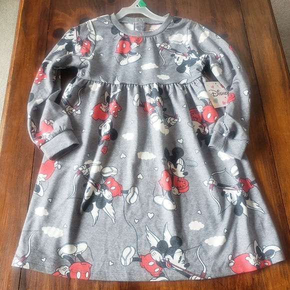Disney | Dresses | Disney Mickey And Minnie Mouse Gray Dress Size 5t ...